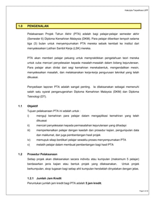 Panduan FYP Adtec Shah Alam | PDF