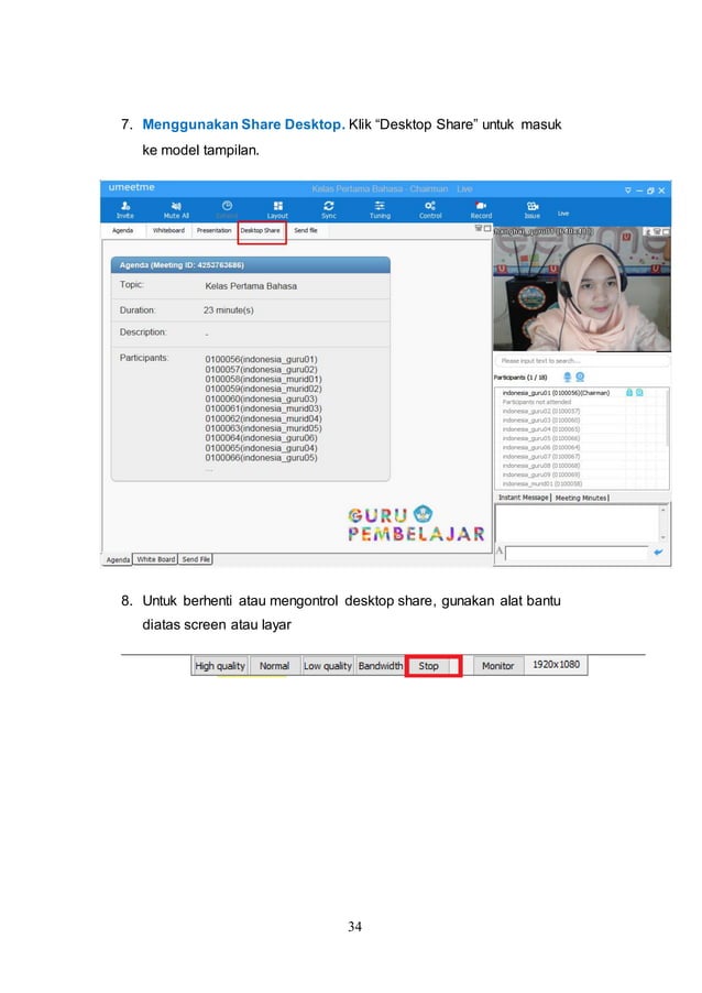 Panduan guru pembelajar daring peserta | PDF