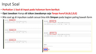 Panduan_Input_Soal_gerakan sejuta soal _AipViki | PDF