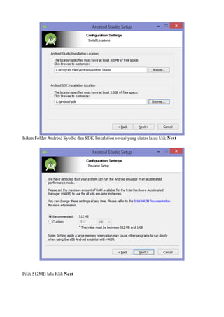 Panduan Instalasi Android Studio | PDF
