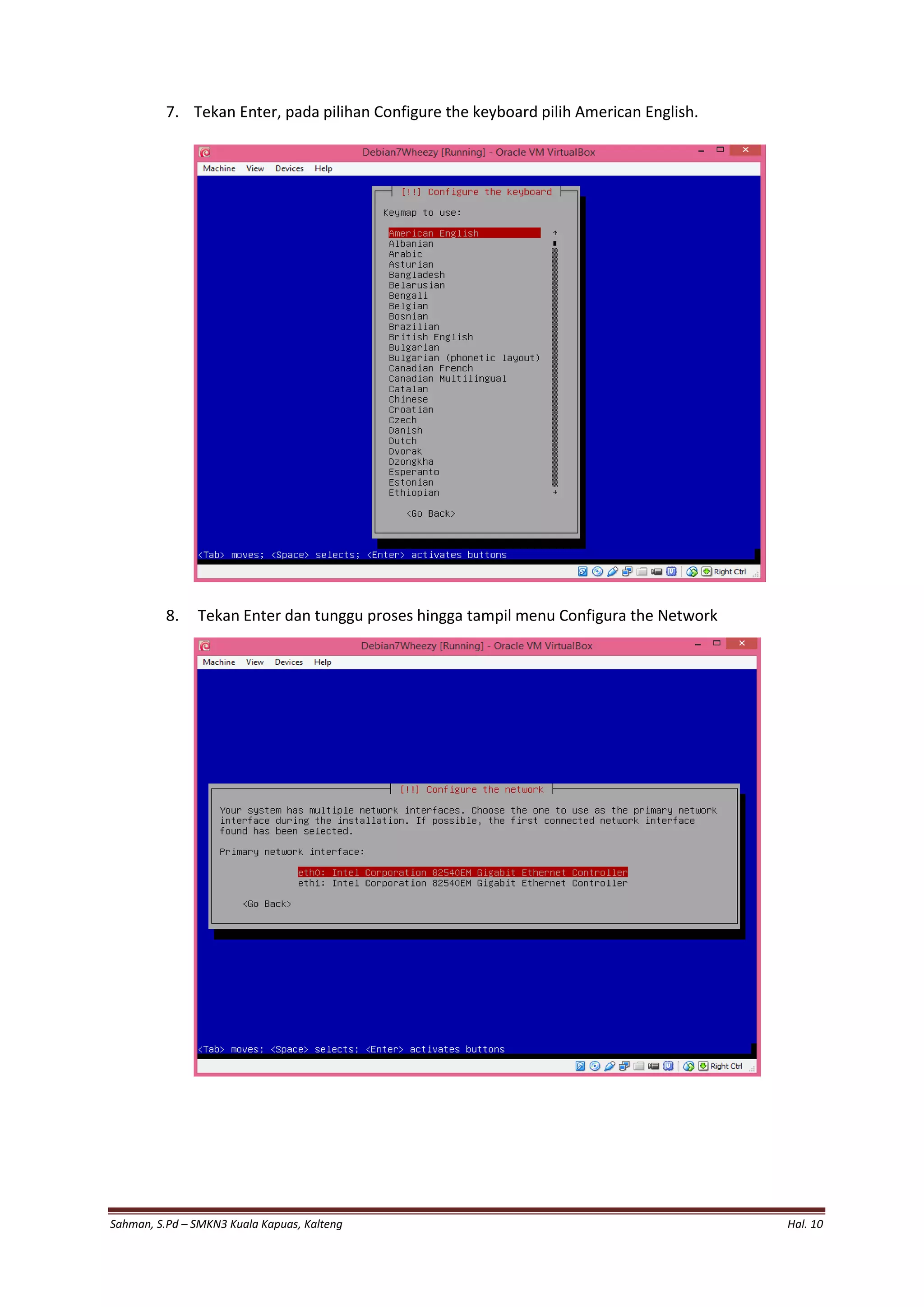 Panduan instalasi debian 7 wheezy pada virtual box | PDF
