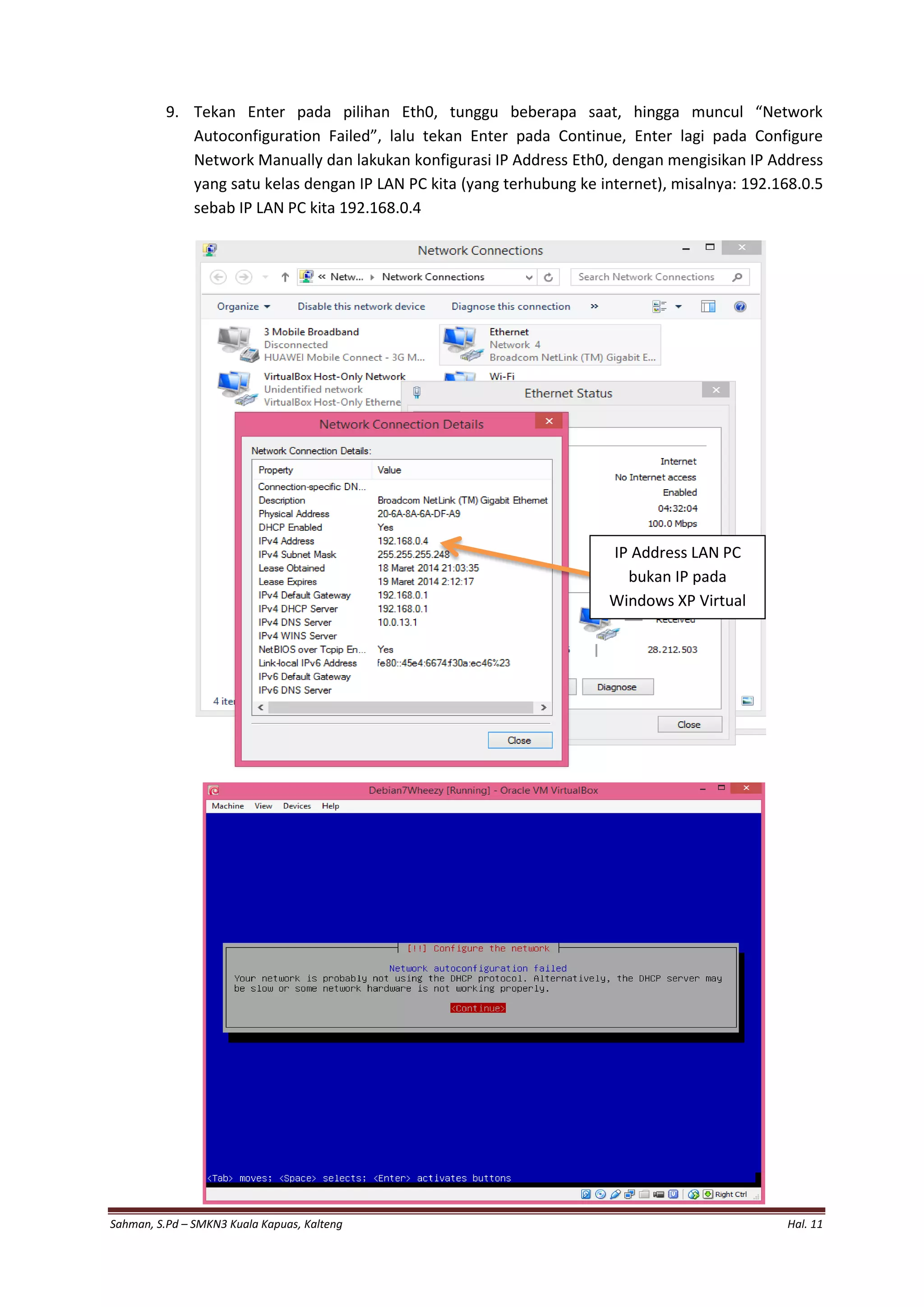 Panduan instalasi debian 7 wheezy pada virtual box | PDF