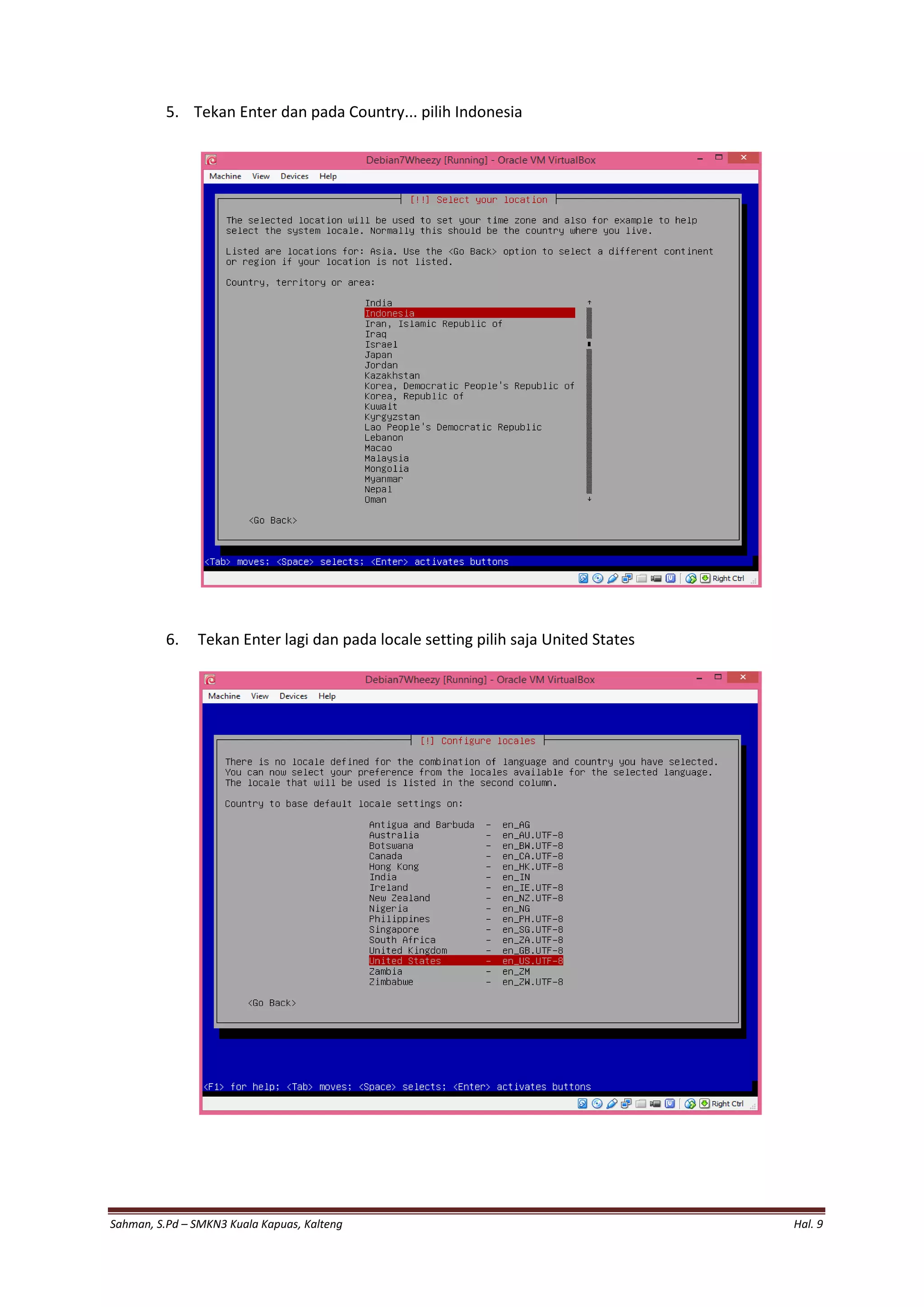 Panduan instalasi debian 7 wheezy pada virtual box | PDF
