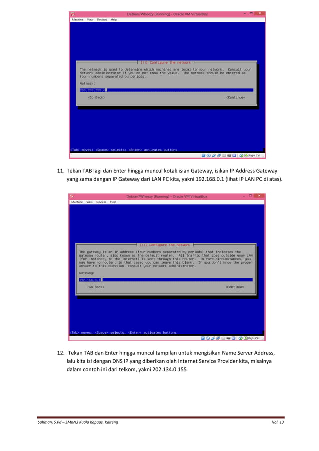 Panduan instalasi debian 7 wheezy pada virtual box | PDF