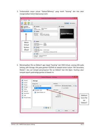 Panduan instalasi debian 7 wheezy pada virtual box | PDF