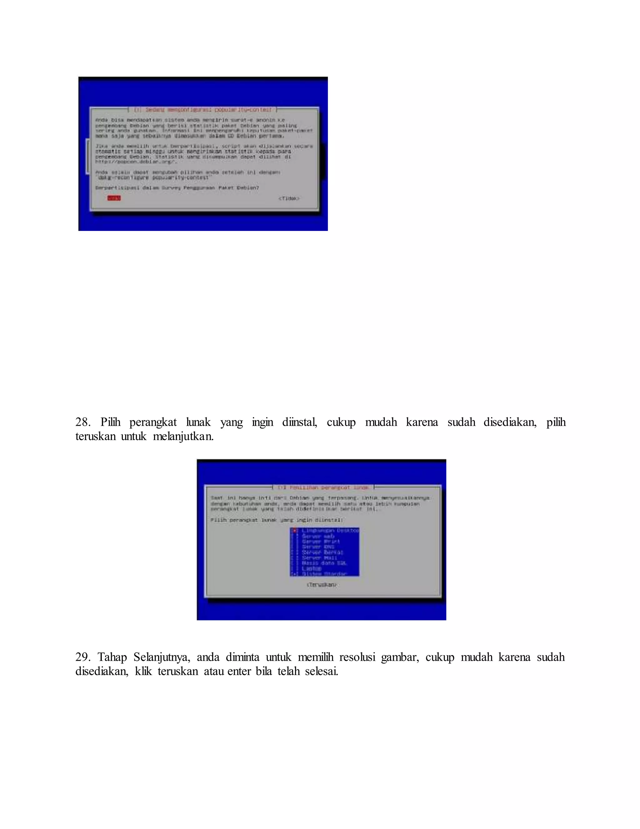 Panduan instalasi linux debian | PDF