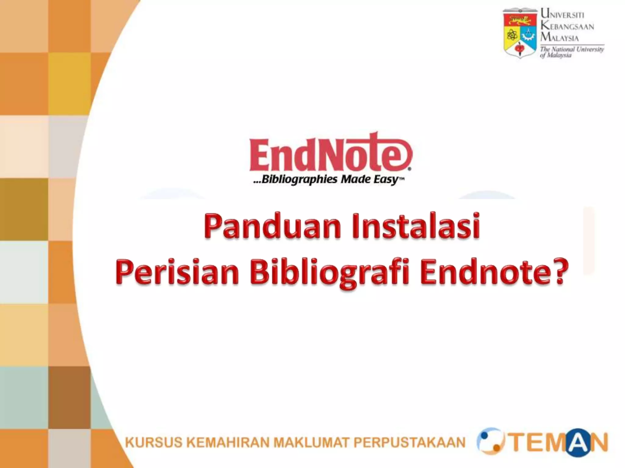 Panduan install endnote | PPT