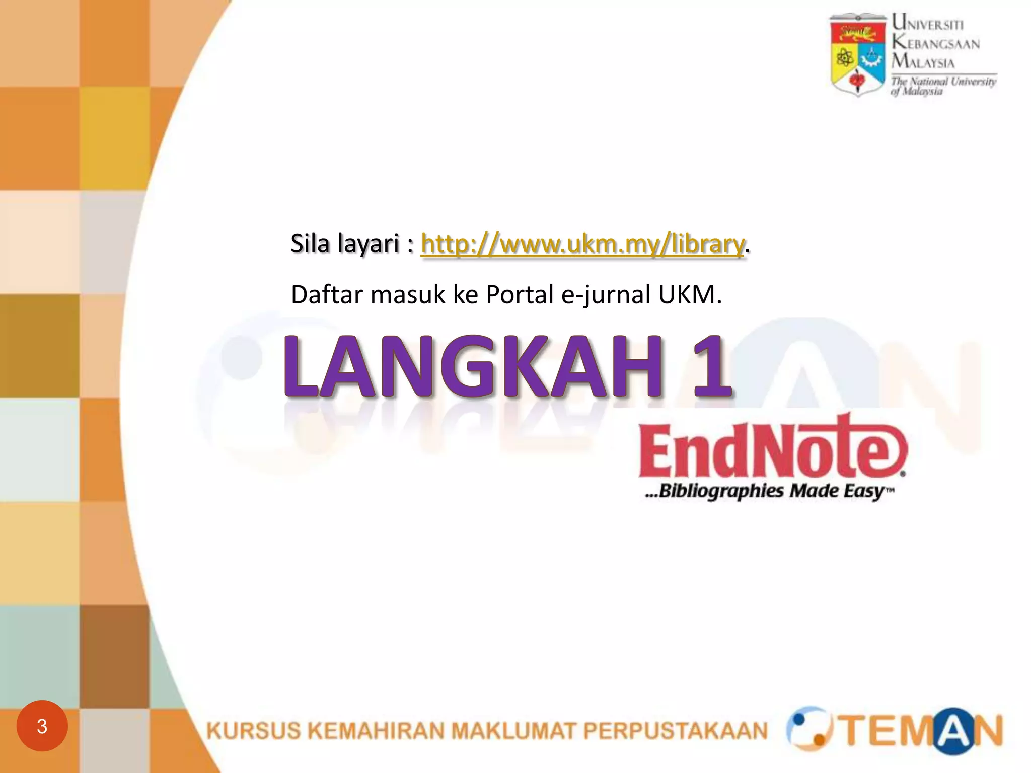 Panduan install endnote | PPT