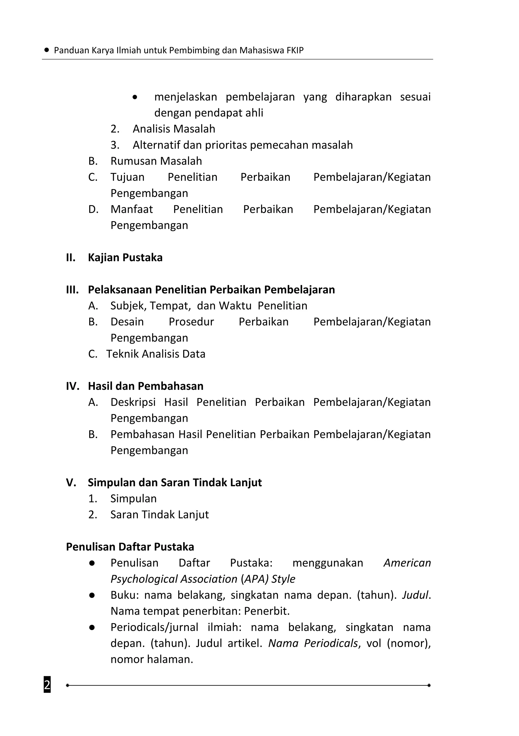 Panduan karil fkip_220213 | PDF