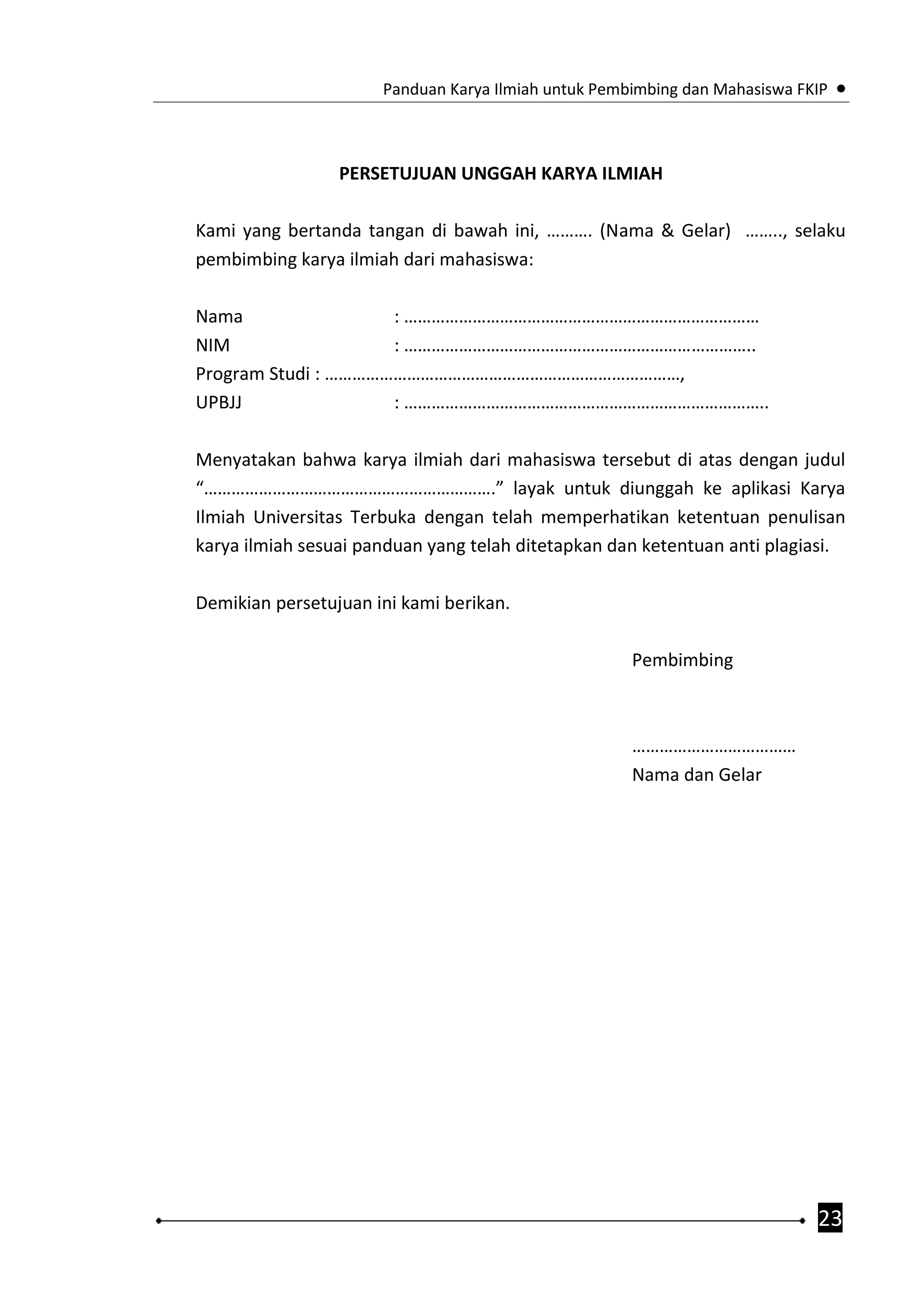 Panduan karil fkip_220213 | PDF