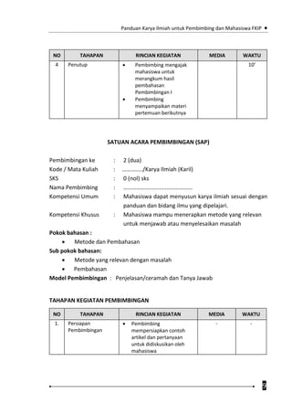Panduan karil fkip_220213 | PDF