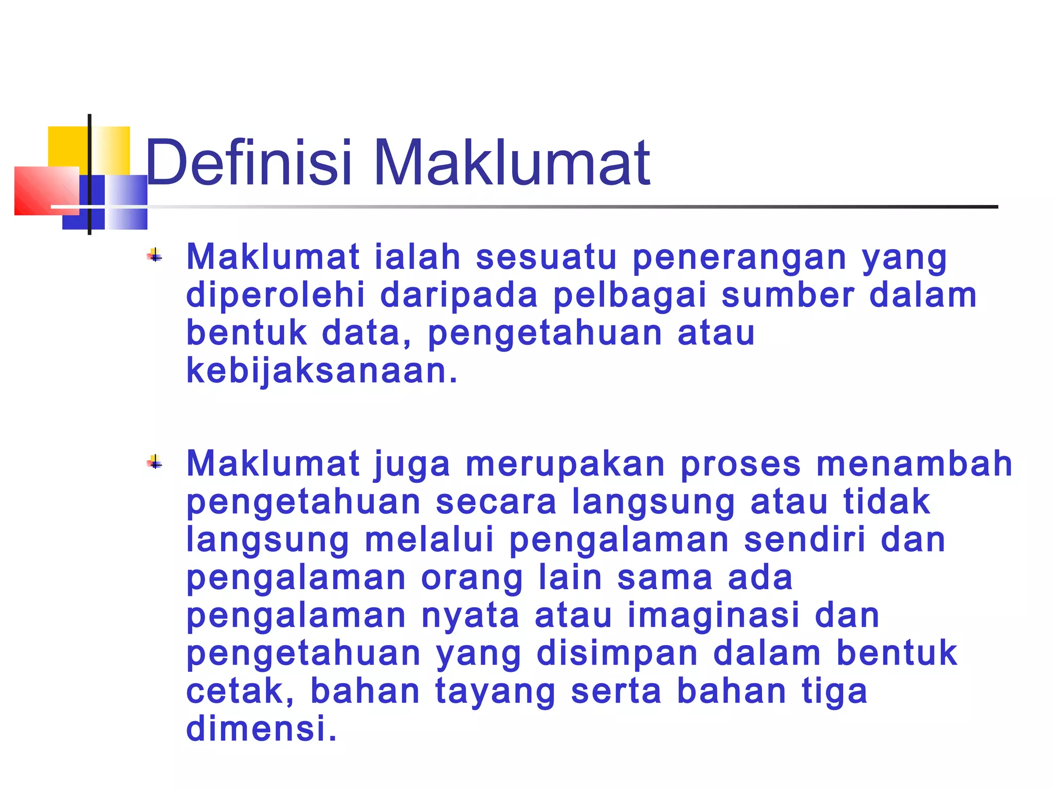 Kemahiran Maklumat | PPT