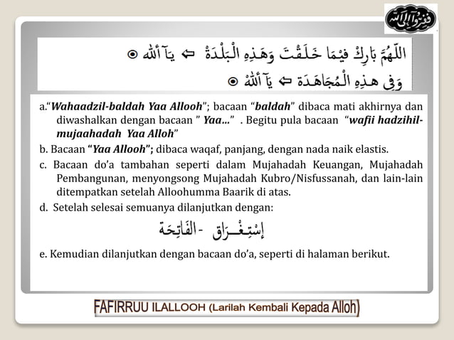 Panduan Keseragaman Mujahadah Wahidiyah | PPT