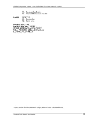 Panduan Laporan Kkp Dan Praktikum Terpadu | PDF