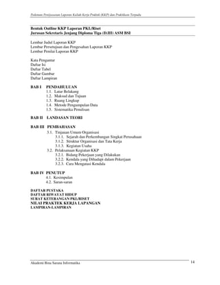 Panduan Laporan Kkp Dan Praktikum Terpadu | PDF