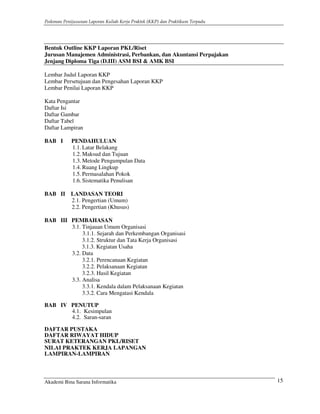 Panduan Laporan Kkp Dan Praktikum Terpadu | PDF