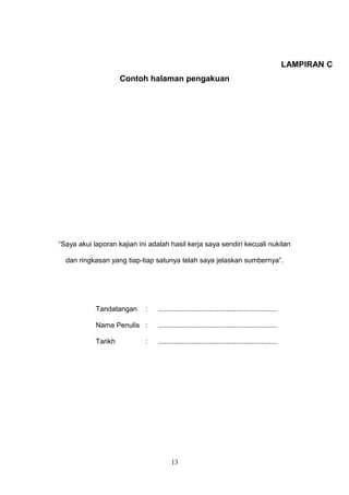 Panduan laporan kajian tindakan | PDF