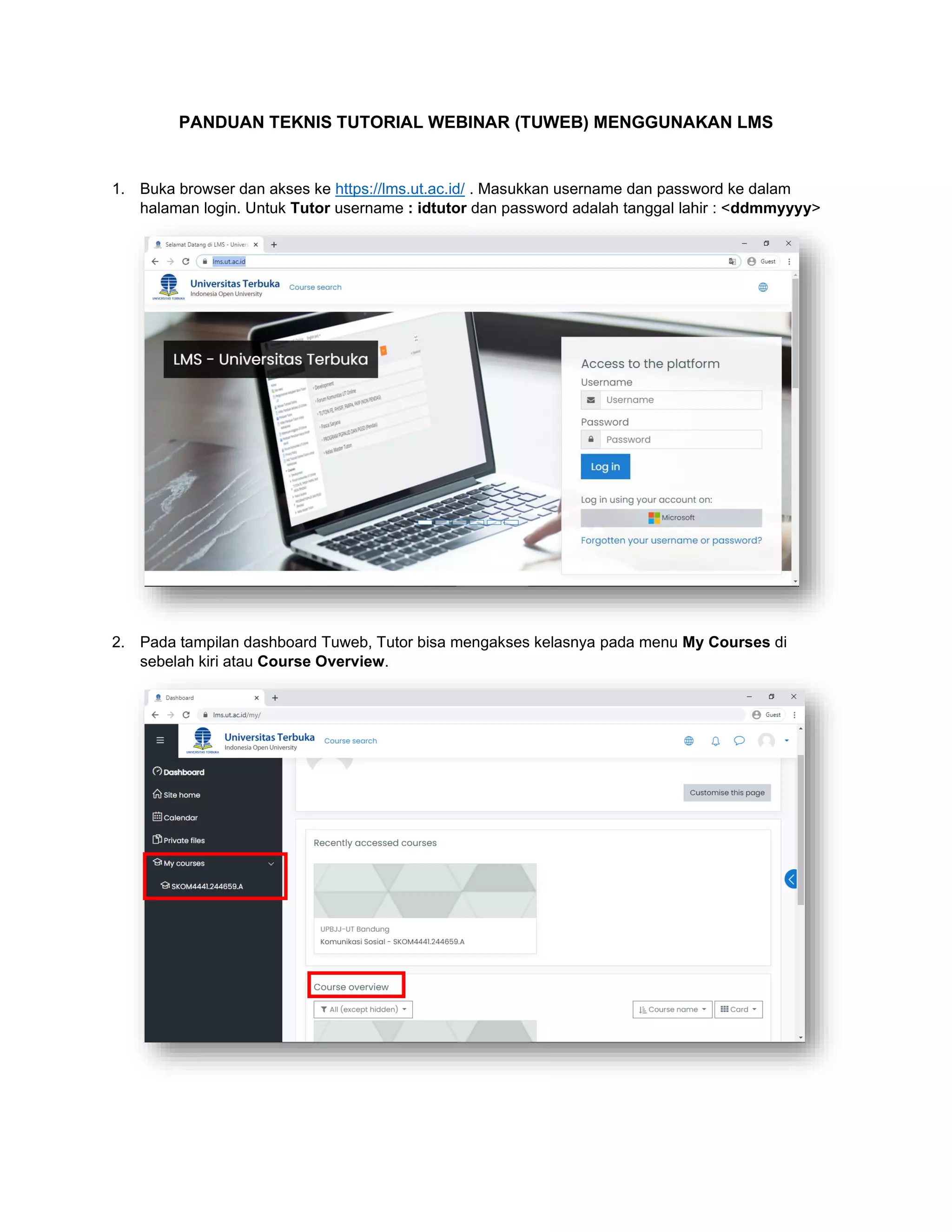 Panduan lms tutor | PDF
