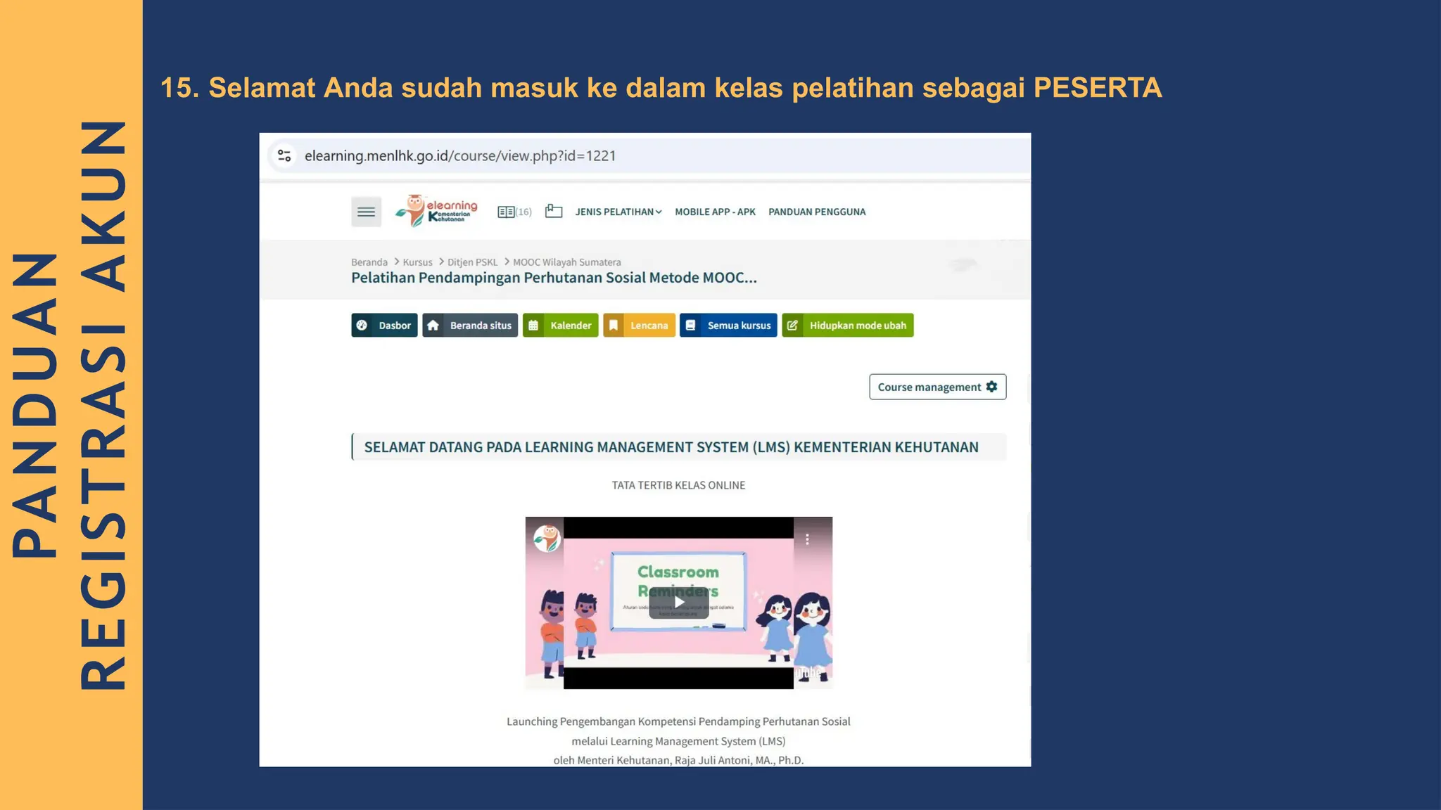 Panduan LMS Pendamping kehutanan sosial 2025 | PPTX