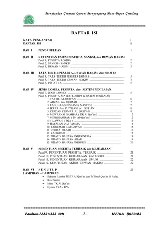 Panduan lomba fasi viii 2011 | PDF