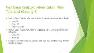Panduan membaca resistor simple | PPT