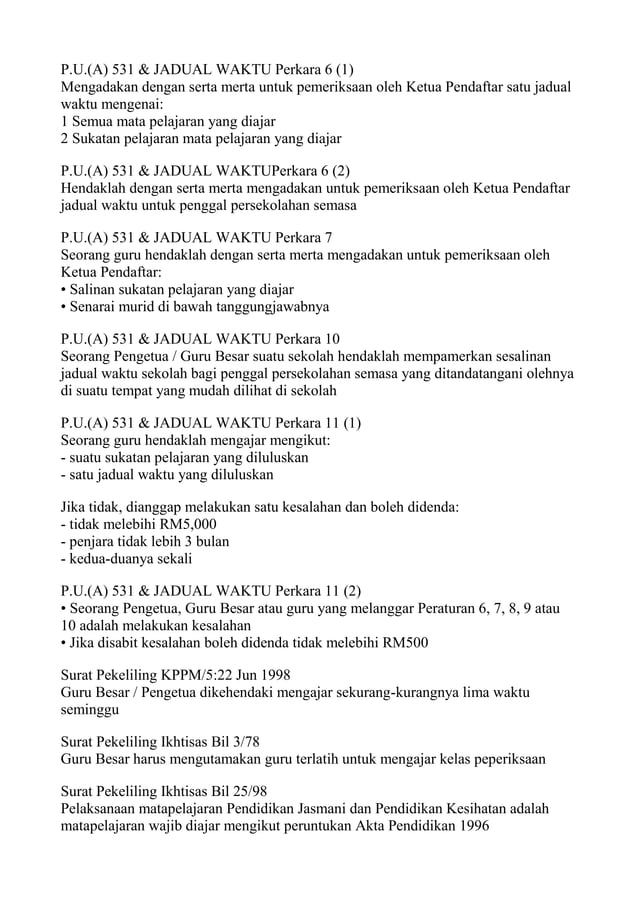Panduan membina dan mengurus jadual waktu | DOCX