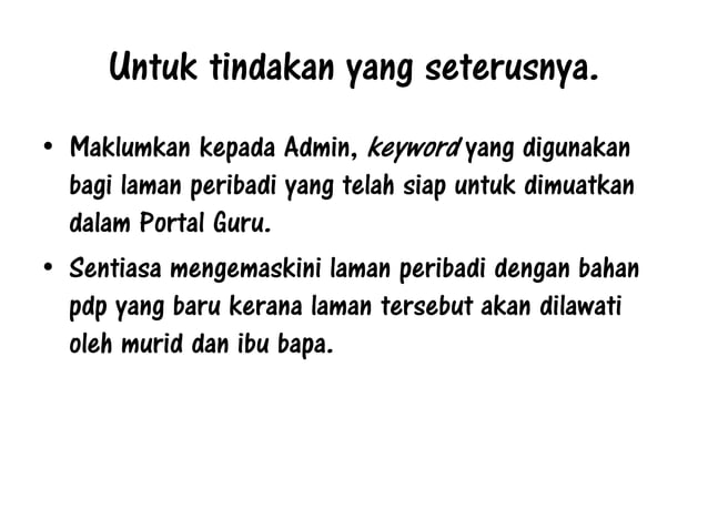 Panduan membina laman peribadi guru (portal guru) | PDF