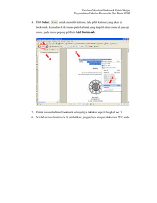 Panduan membuat bookmark | PDF