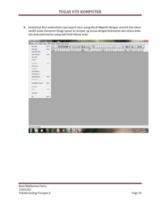 Panduan membuat kontur dengan map info | DOCX