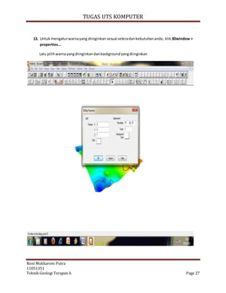 Panduan membuat kontur dengan map info | DOCX