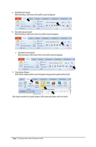 Panduan Membuat PowerPoint | PDF