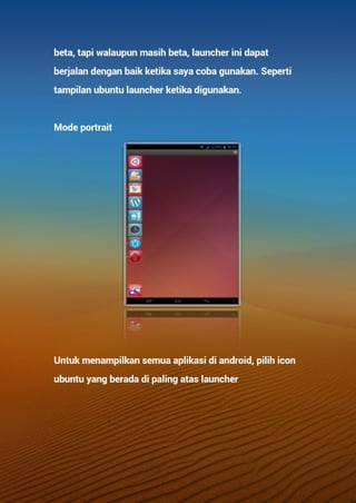 Panduan membuat tampilan android mirip ubuntu | PDF