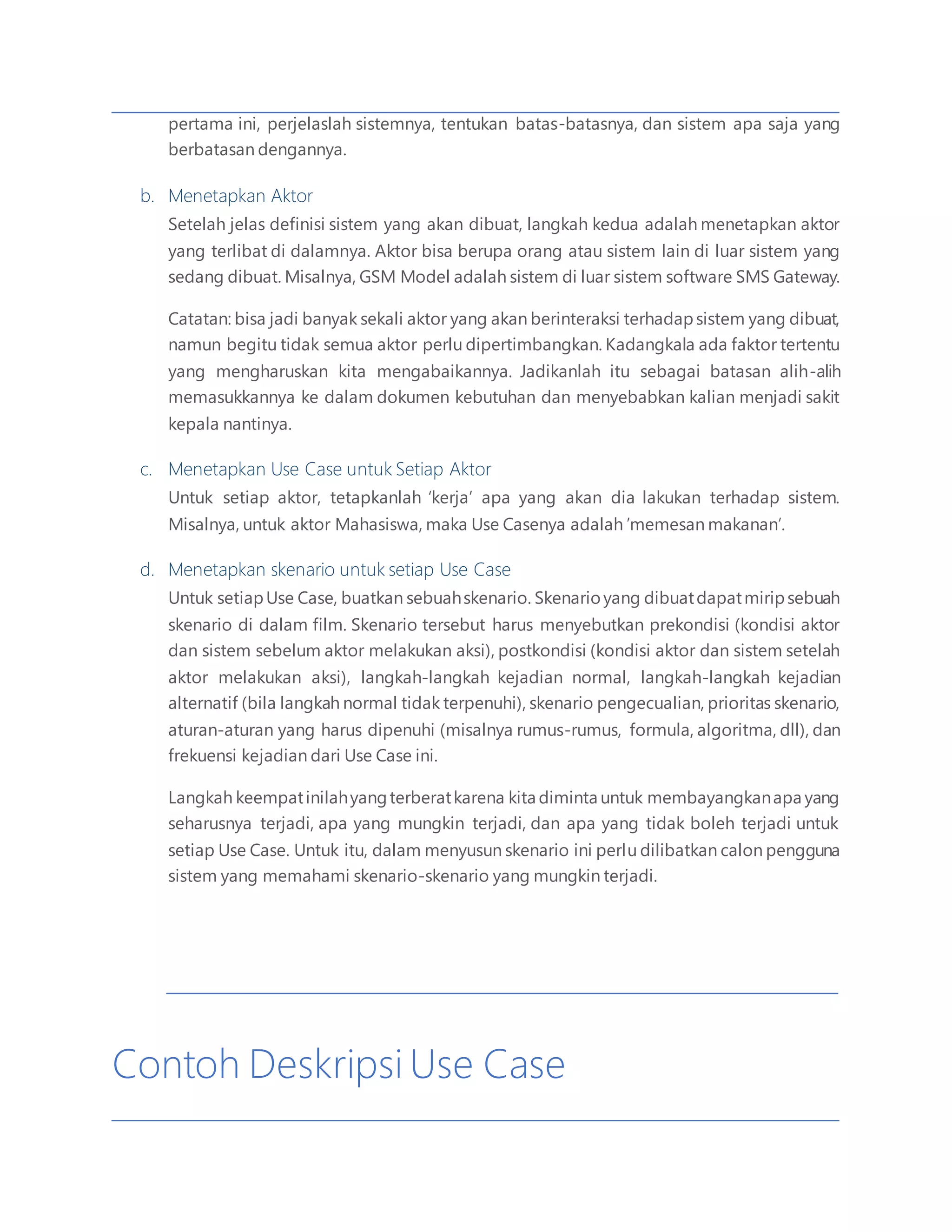 Panduan membuat use case untuk product manager dan product developer | DOCX