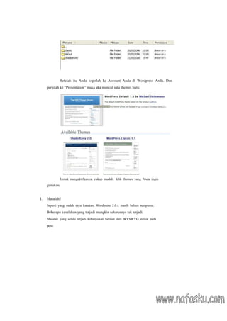 Panduan Membuat Wordpress | PDF