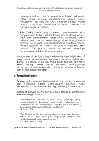 Panduan Memilih dan Menentukan Seting Belajar dalam Merancang ...