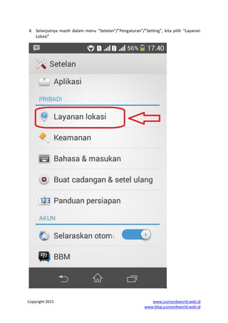 Panduan menentukan titik koordinat sekolah menggunakan smartpohone ...