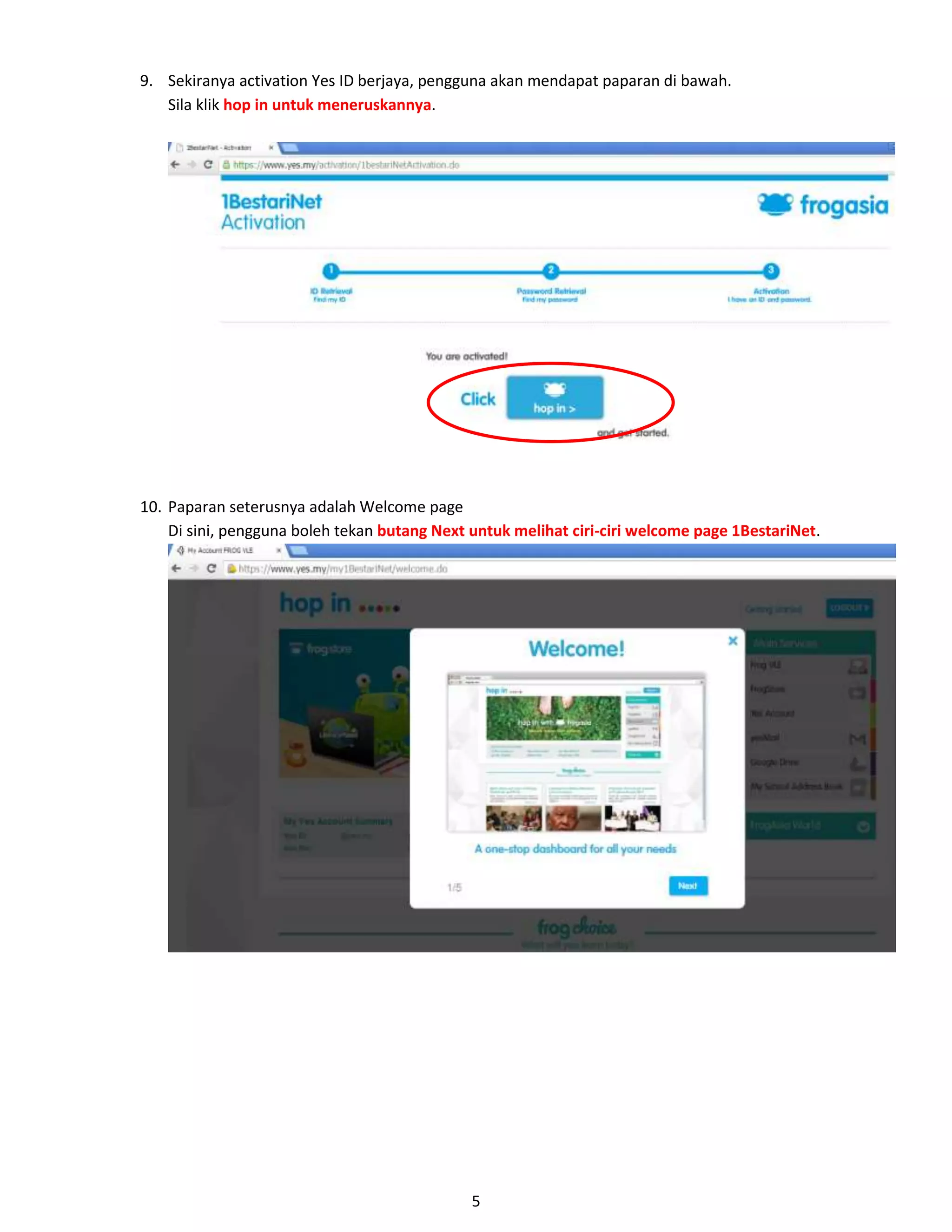 Panduan Mengaktifkan Yes ID atau Login FROG VLE menggunakan www.yes.my