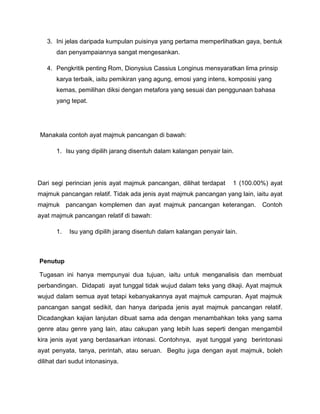 Panduan menganalisis teks untuk tugasan (1) | DOC