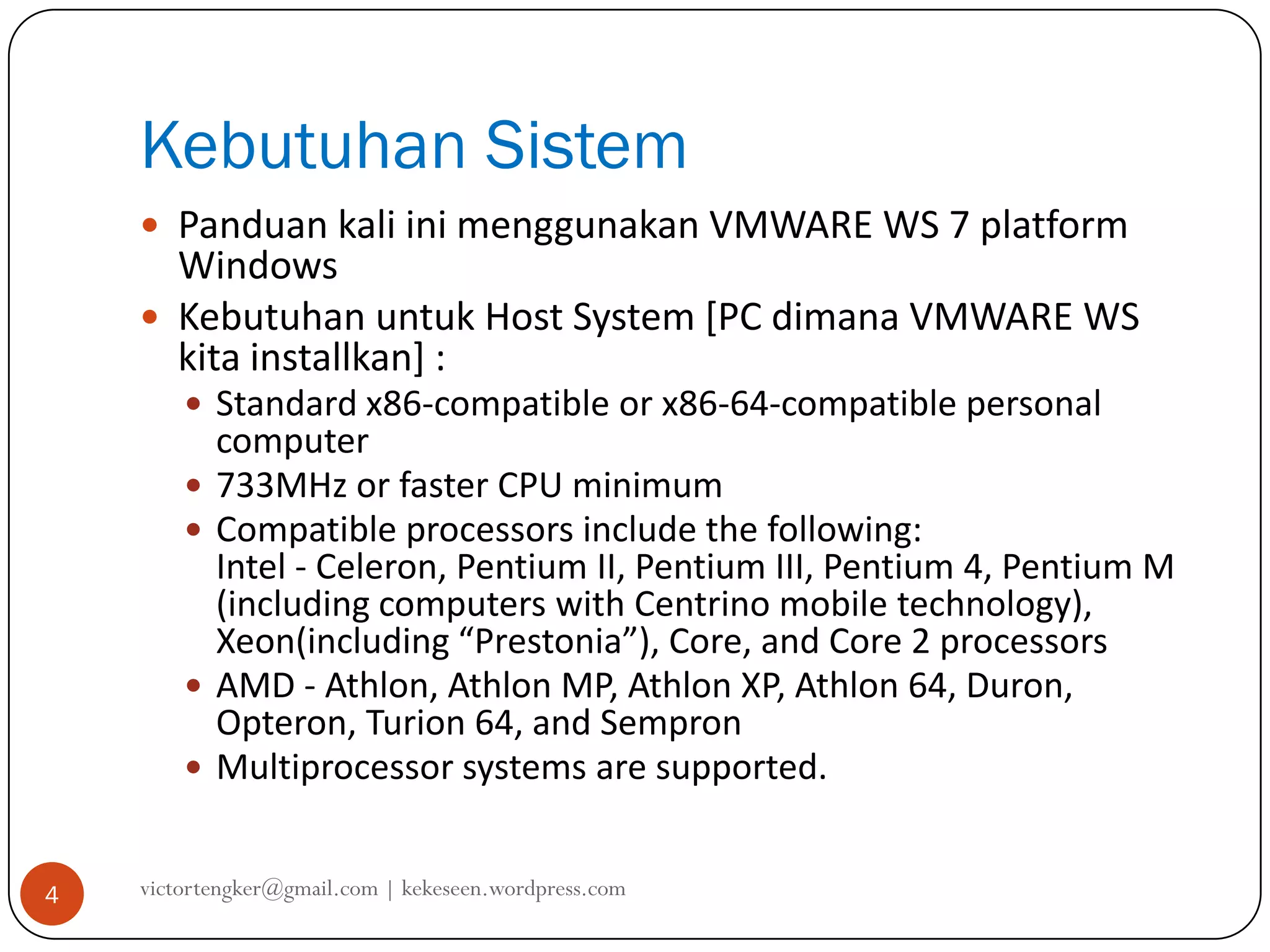Panduan menggunakan vmware workstation v1012 | PDF