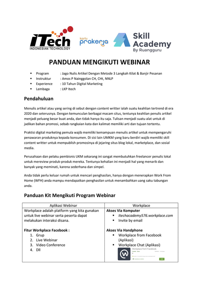 Panduan mengikuti webinar pdf (news) | PDF