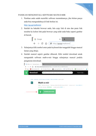 Panduan Menginstall Software Math O Mir | Software Matematika | PDF
