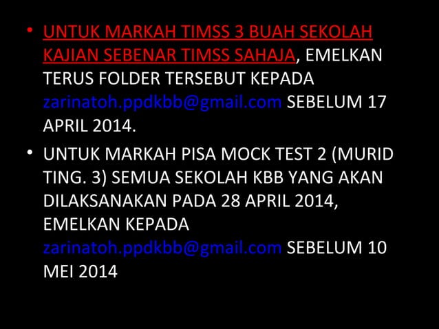 Panduan mengisi markah timss & pisa | PPT