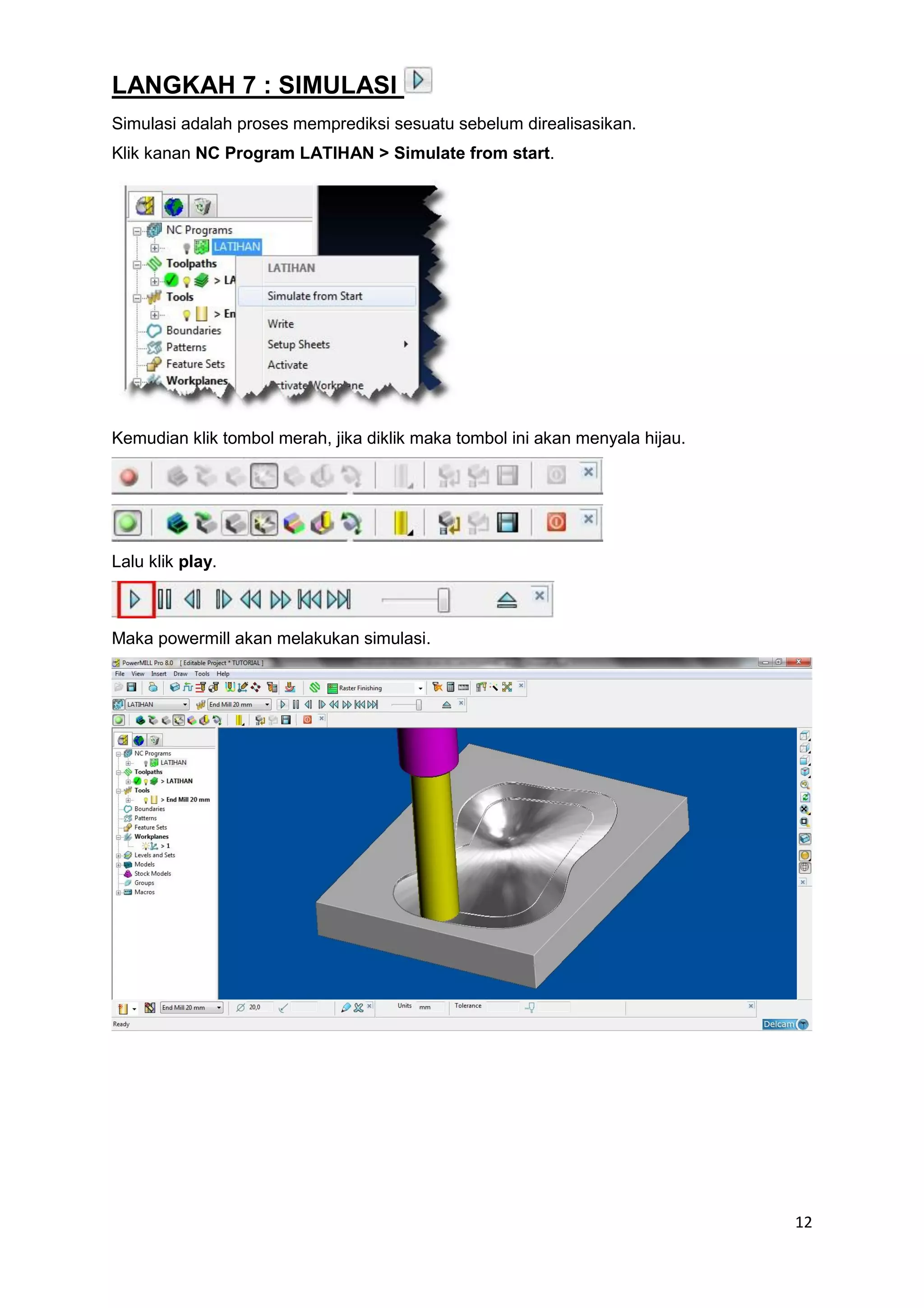 Panduan mengoperasikan delcam powermill | PDF
