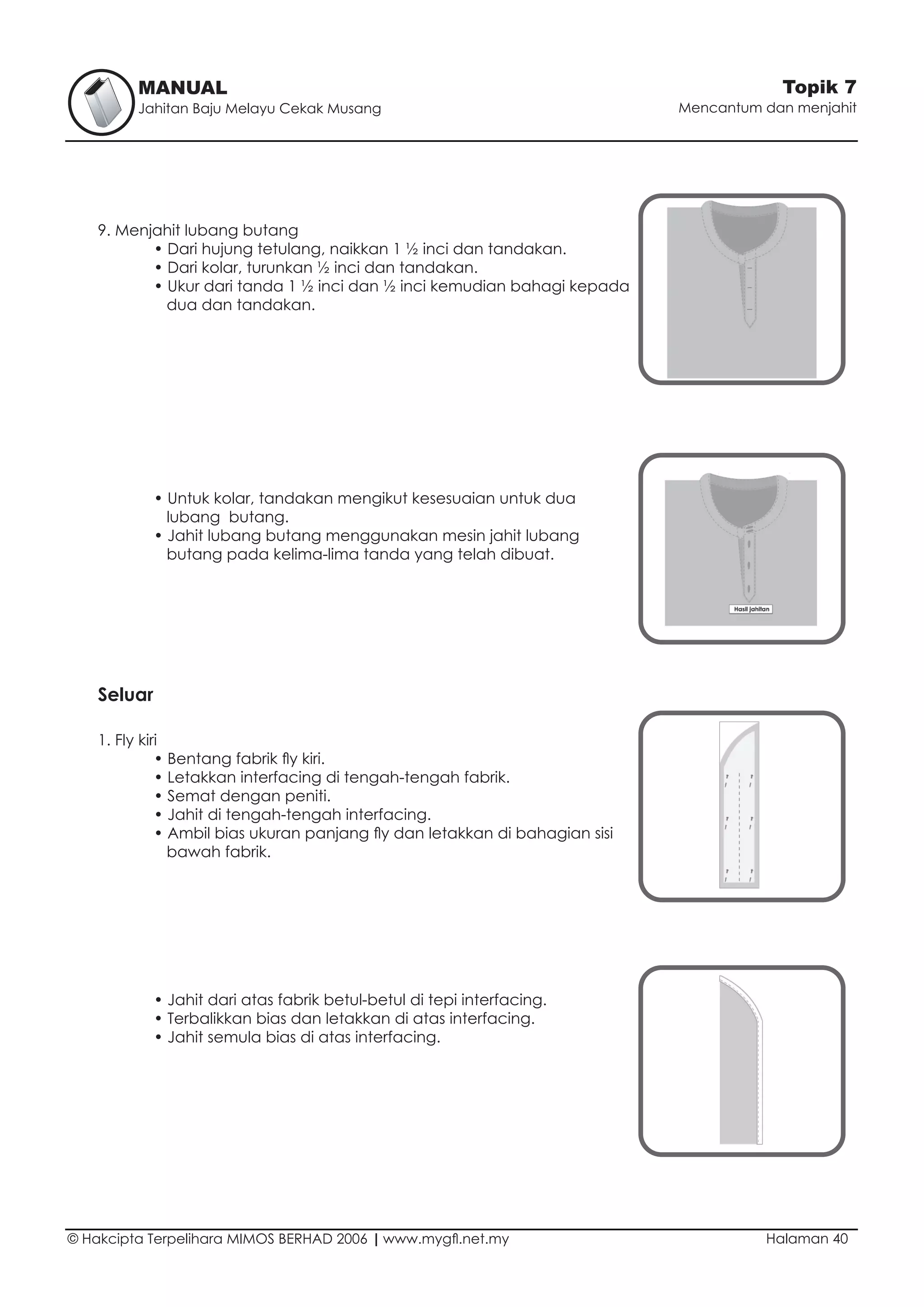 Panduan menjahit | PDF