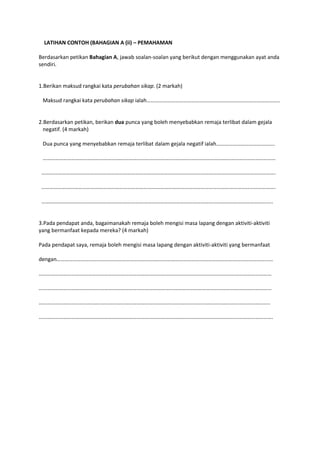 Panduan menjawab soalan ringkasan karangan | DOCX