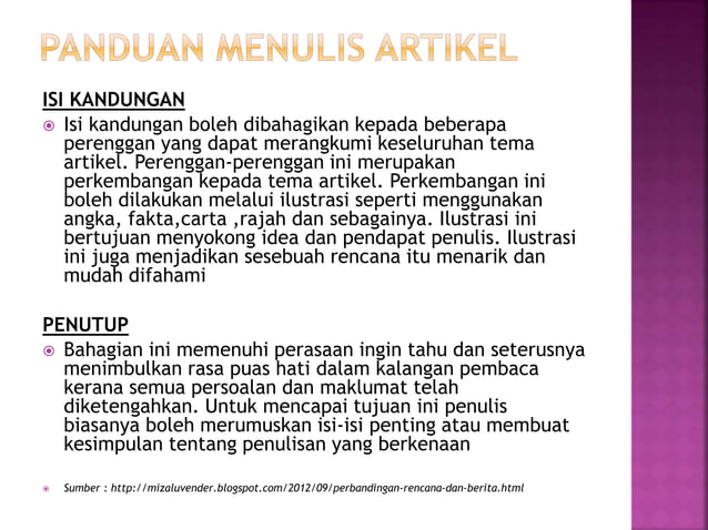 Panduan menulis artikel | PPTX