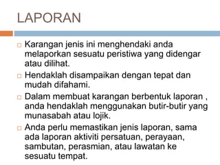 Panduan menulis laporan | PPTX