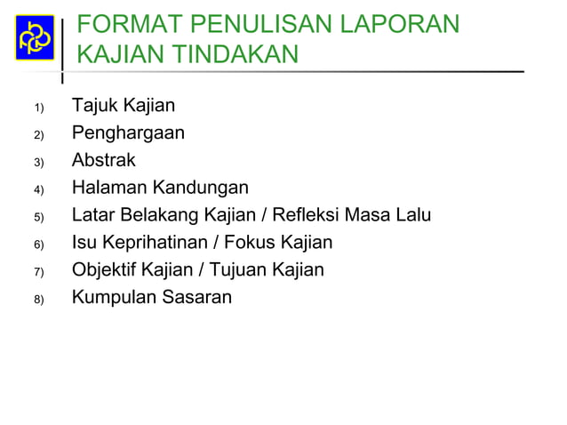 Panduan menulis laporan kajian | PPT