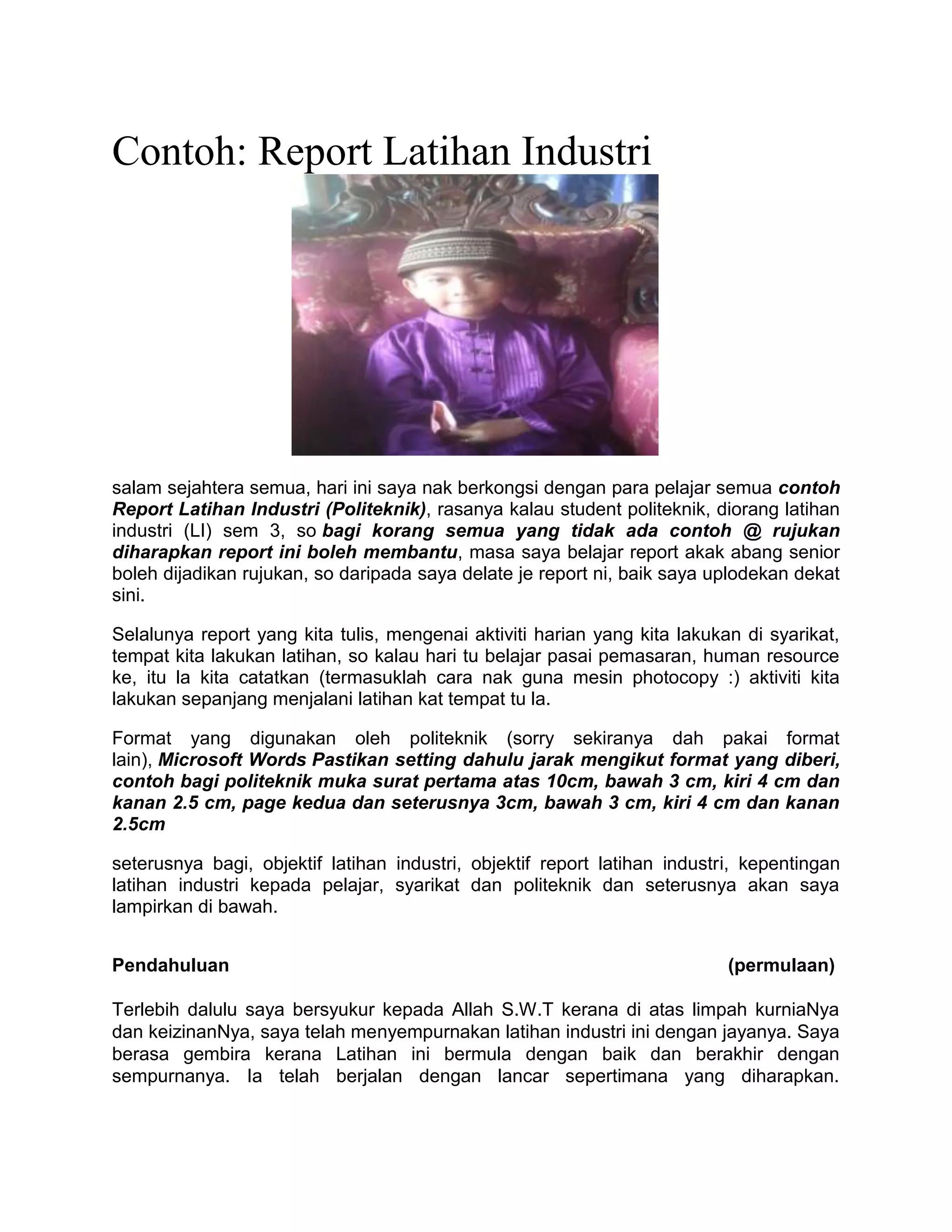 Panduan menulis report akhir | DOCX