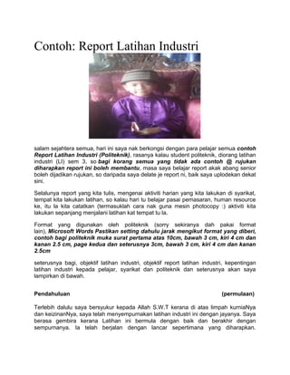 Panduan menulis report akhir | PDF